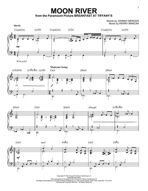 Moon River Sheet Music Direct