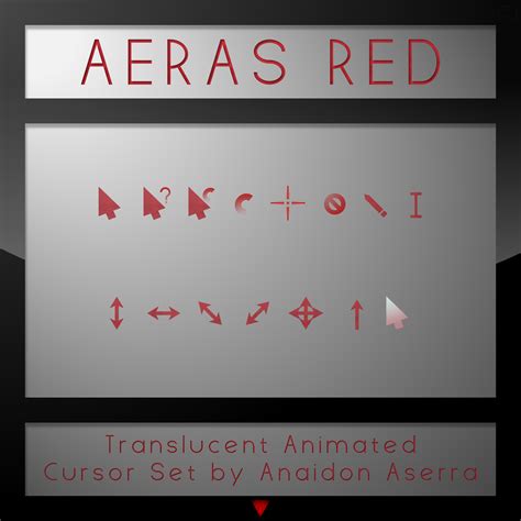 Aeras Red Cursor Set By Anaidon Aserra On Deviantart