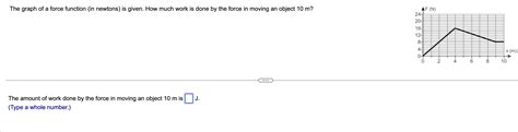 Solved The Graph Of A Force Function In Newtons Is Given