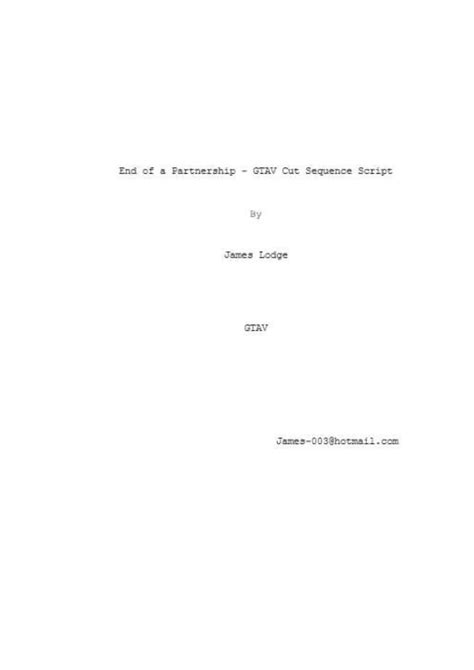 Gtav Cut Sequence Script Complete DOCX