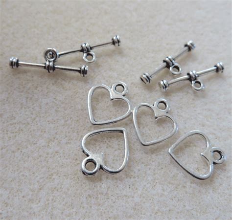 Heart Toggle Clasps