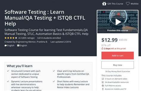 Best Software Testing Courses Courses Trainings Online