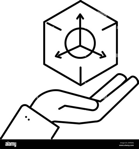 3d Modeling Line Icon Vector Illustration Sign Stock Vector Image And Art Alamy