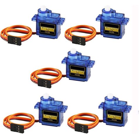 5 Pcs Sg90 Micro Servo Motor Mini Servo Sg90 9g Servo Kit Compatible
