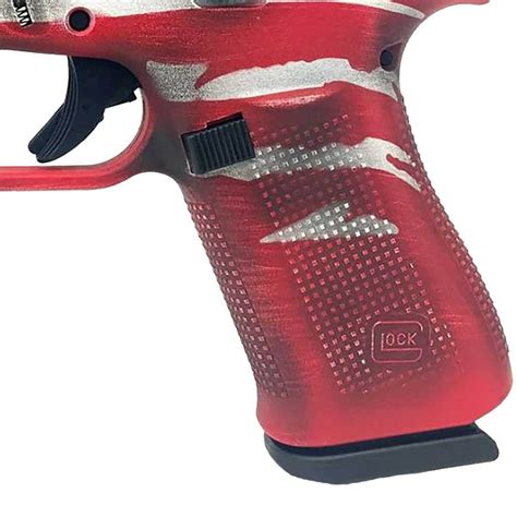 Glock 43x Mos 9mm 34in Red White And Blue Battleworn Flag Pistol 10