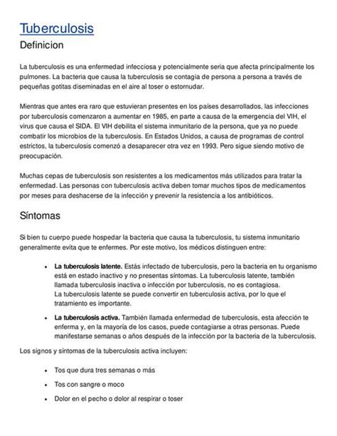 Tuberculosis Jose Tecno Udocz
