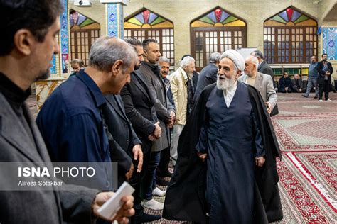 حضور ناطق نوری در مراسم ختم فرزند آیت‌الله طالقانی معاون دفتر رهبری هم