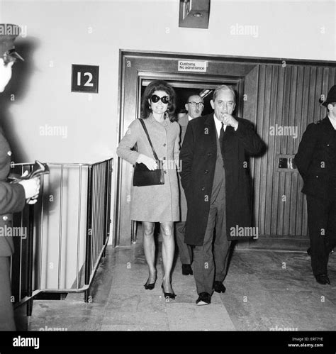 Arrival Of Greek Shipping Tycoon Aristotle Onassis And His Wife