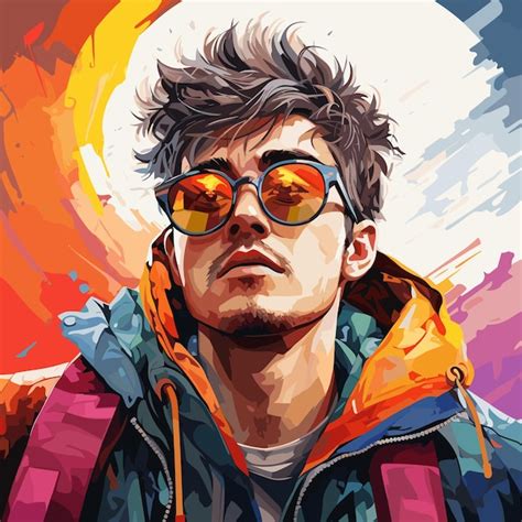 Glasses Jacket Shirt Man
