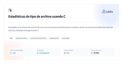 Estadísticas De Tipo De Archivo Usando C Labex
