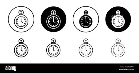 Pocket Watch Icon Vector Logo Set Collection For Web App Ui Stock Vector Image And Art Alamy