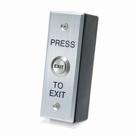 Srs Wireless Narrow Exit Button With Press To Exit Engraving