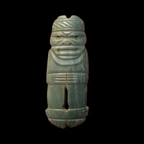 Pre Columbian Costa Rican Jade Axe God Pendant Auction
