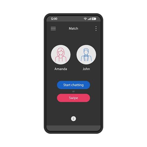 Premium Vector Dating App Interface Vector Template