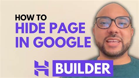 How To Hide A Page From Search Engines In Hostinger Website Builder YouTube