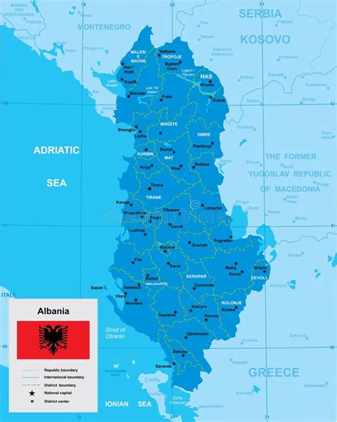 Mapa De Albânia Do Vetor Ilustração Do Vetor Ilustração De Vetor 6753415