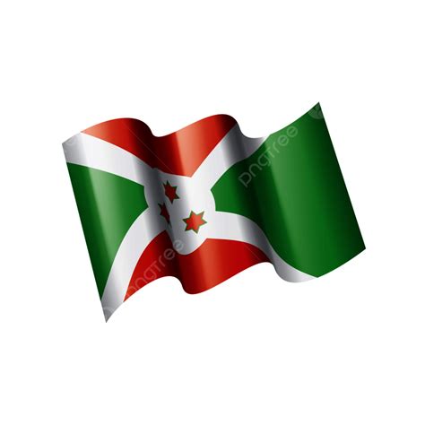 Burundi National Flag Illustration Symbol Background Template Red