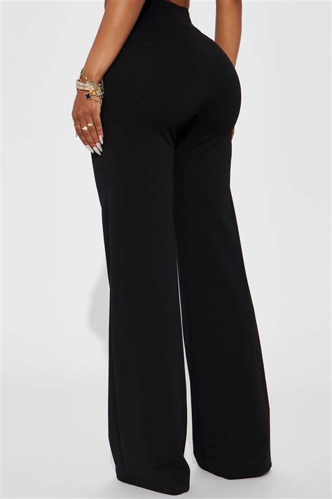 Rising Up Wide Leg Trouser Black Fashion Nova Pants Fashion Nova