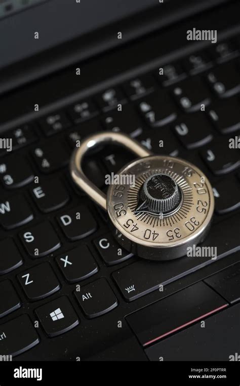 Lock And Keyboard Representing Cyber Security Stock Photo Alamy
