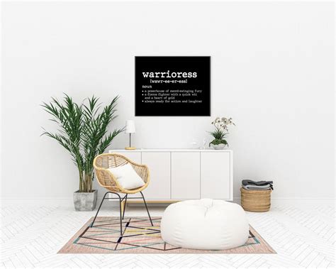 Printable Warrior Wall Art Motivational Quote Wall Art Etsy