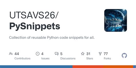 PySnippets README Md At Main UTSAVS26 PySnippets GitHub