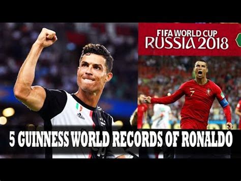 Top Five Insane Guinness World Records Held By Christiano Ronaldo Youtube