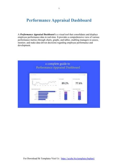 Performance Appraisal Dashboard Guide 2024docx