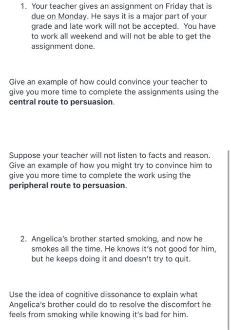 Solved Your Teacher Gives An Assignment On Friday That Is Chegg
