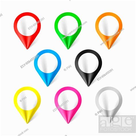 Set Of Map Pointers Illustration Stock Vector Vector And Low Budget