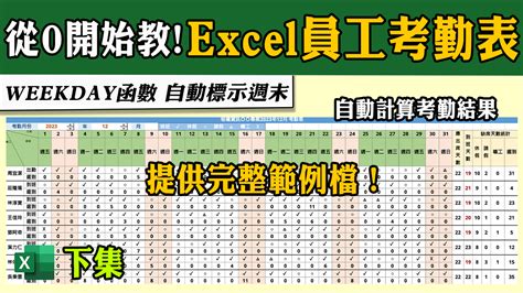 客服花路米ep111 Excel怎麼自動顯示週末日期？手把手教你製作「員工考勤表」（下集） 客服中心委外and服務外包 程曦資訊