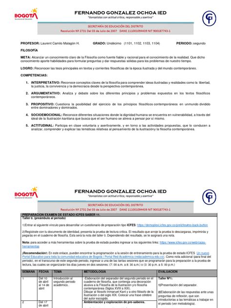 Planeación Filosofìa 11 2 2023 Pdf Immanuel Kant Positivismo