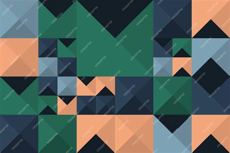 Premium Vector Abstract Geometric Colorful Triangle Mosaic Seamless Pattern In Retro Style