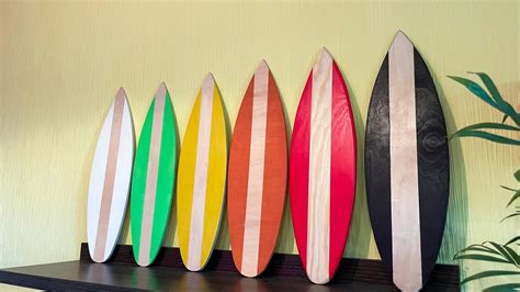 Wooden Mini Surfboard Decor Etsy