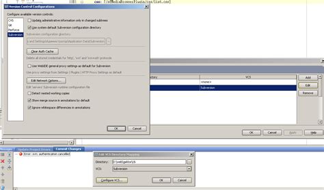 where i can enter svn login and password ides support intellij