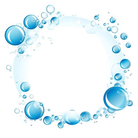 Abstract Background Illustration Of A Blue Bubble Frame Blue Clean