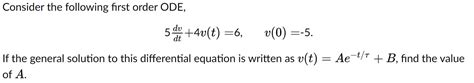 Solved Consider The Following First Order Ode Chegg