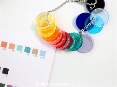 아크릴 샘플칩 컬러칩 컬러가이드 색상리스트 151종 코알라디자인