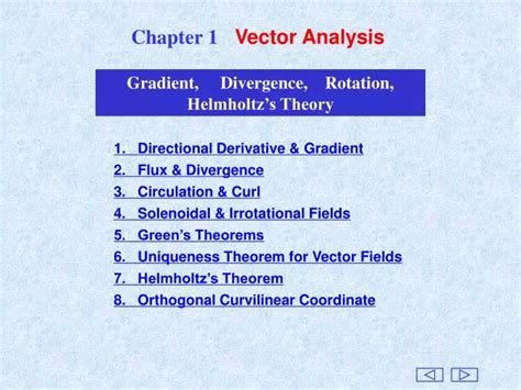 ppt chapter 1 vector analysis powerpoint presentation free download