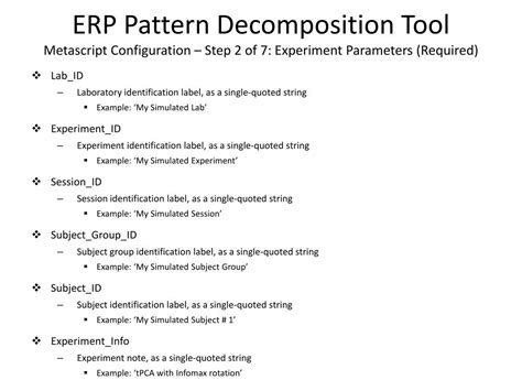 Ppt Nemo Erp Analysis Toolkit Erp Pattern Decomposition Powerpoint