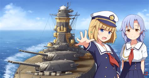ハイスクール・フリート あず社長＆つばめ専務 ましたのイラスト Pixiv
