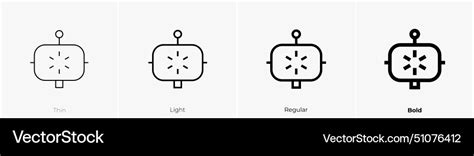 Chatbot Icon Thin Light Regular And Bold Style Vector Image