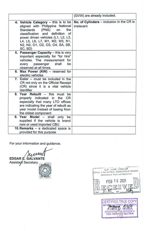This Is What Ltos New Certificate Of Registration Looks Like Auto News