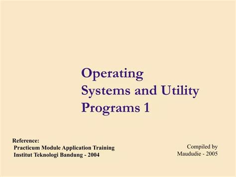 PPT Operating Systems And Utility Programs PowerPoint Presentation ID