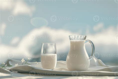 World Milk Day Celebration With Milk And Glass On Table 46174844 Stock