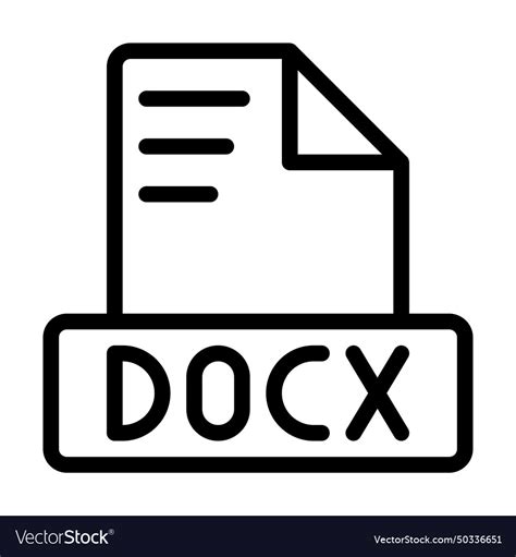 Document Docx Web Icon Computer Doc Download Vector Image