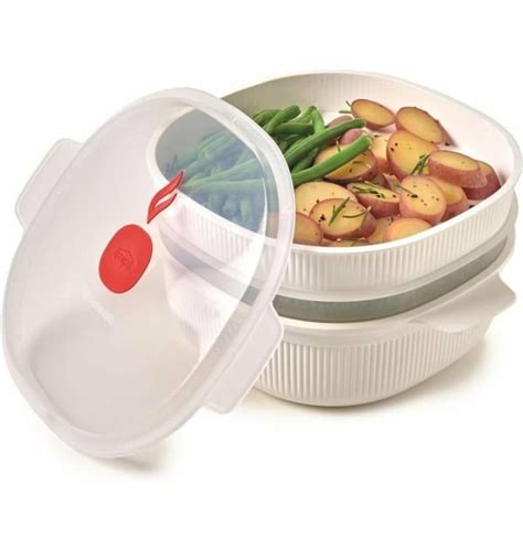 스닙스 조리 용기 2개 포함 전자레인지 찜기 4리터 전자레인지용 체 삽입 포함 265 X 22 X 1 티몬