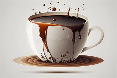 Lively Coffee Cup Vector Illustration Generative Ai Stock Illustration