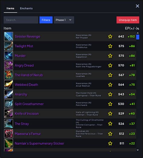 One Hand Weapons Ep Not Updating Properly · Issue 3179 · Wowsims