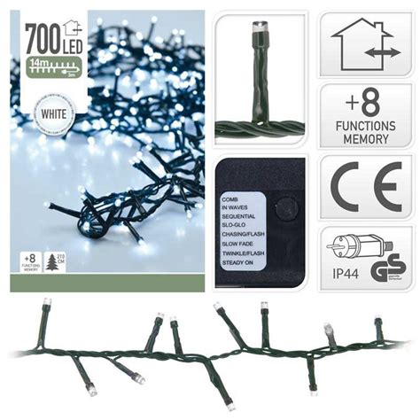 KERSTVERLICHTING MICROCLUSTER LED KOEL WIT