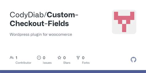 GitHub CodyDiab Custom Checkout Fields Wordpress Plugin For Woocomerce